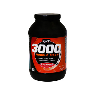 پودر Muscle Mass کیو ان تی با طعم توت فرنگی وزن 2000 گرم