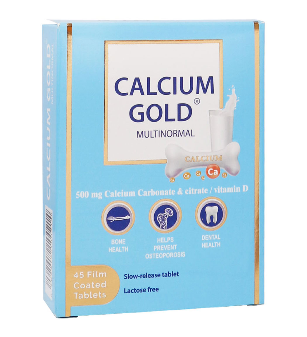 قرص کلسیم مدل Gold بسته 45 عددی شهاب درمان