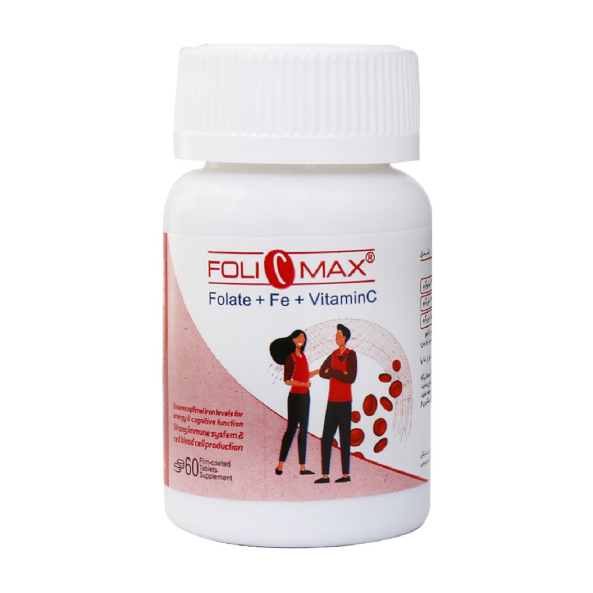 قرص آهن دارو افشان شایگان مدل Foli Max بسته 60 عددی