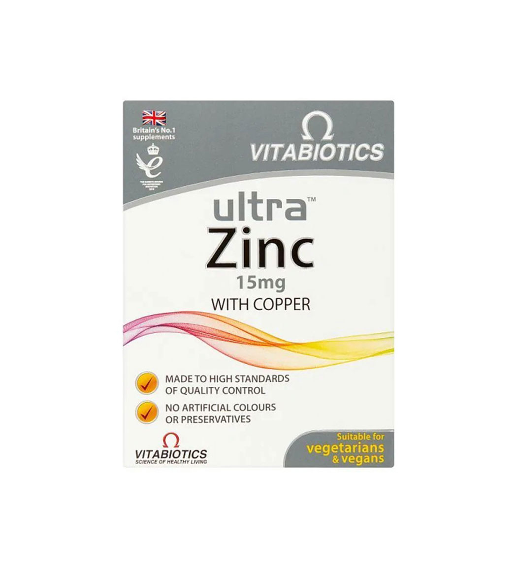 قرص ویتابیوتیکس مدل Ultra Zinc بسته 60 عددی