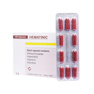 کپسول آهن زهراوی مدل Hematinic بسته 100 عددی