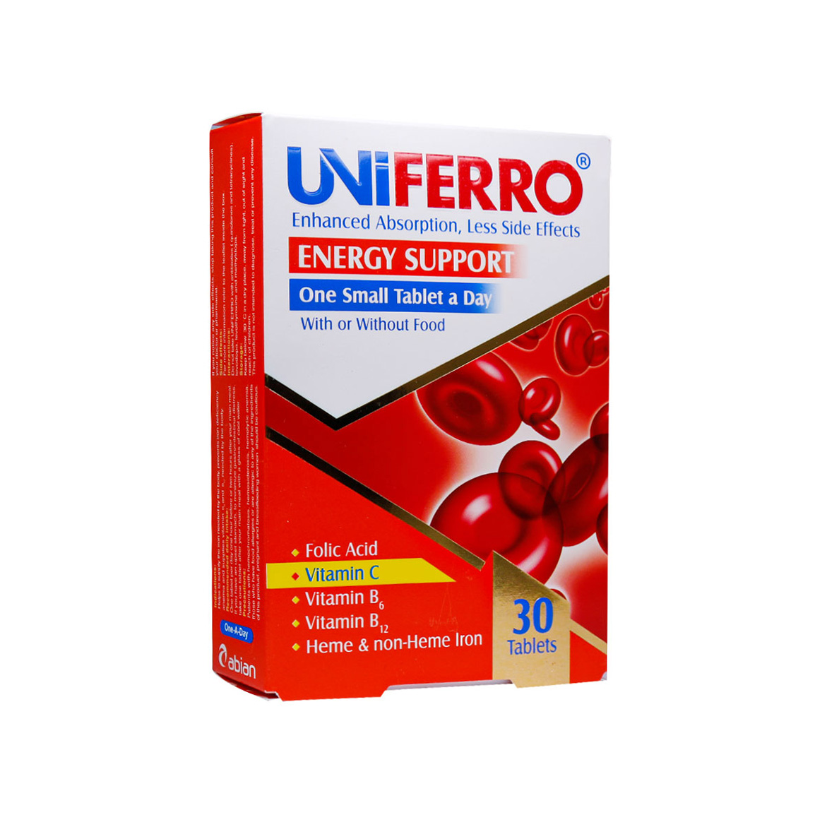 قرص Uniferro ابیان دارو بسته 30 عددی