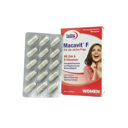 کپسول تقویت میل جنسی یوروویتال مدل Macavit F مخصوص بانوان بسته 60 عدد