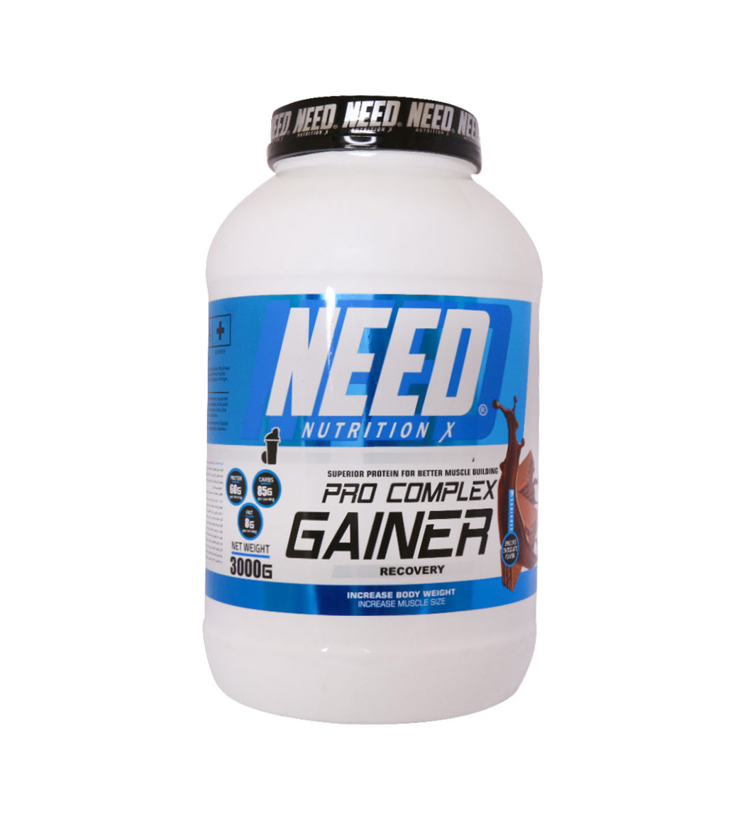 پودر نید نوتریشن مدل Gainer Pro Complex با طعم بیسکویت شکلاتی وزن 3000 گرم
